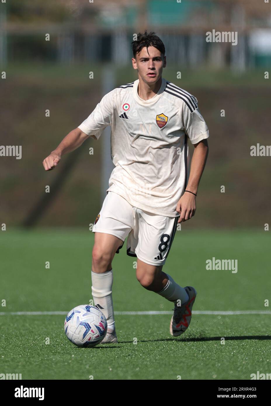 Turin, Italy. 24th Sep, 2023. Niccolo Pisilli of AS Roma during the ...