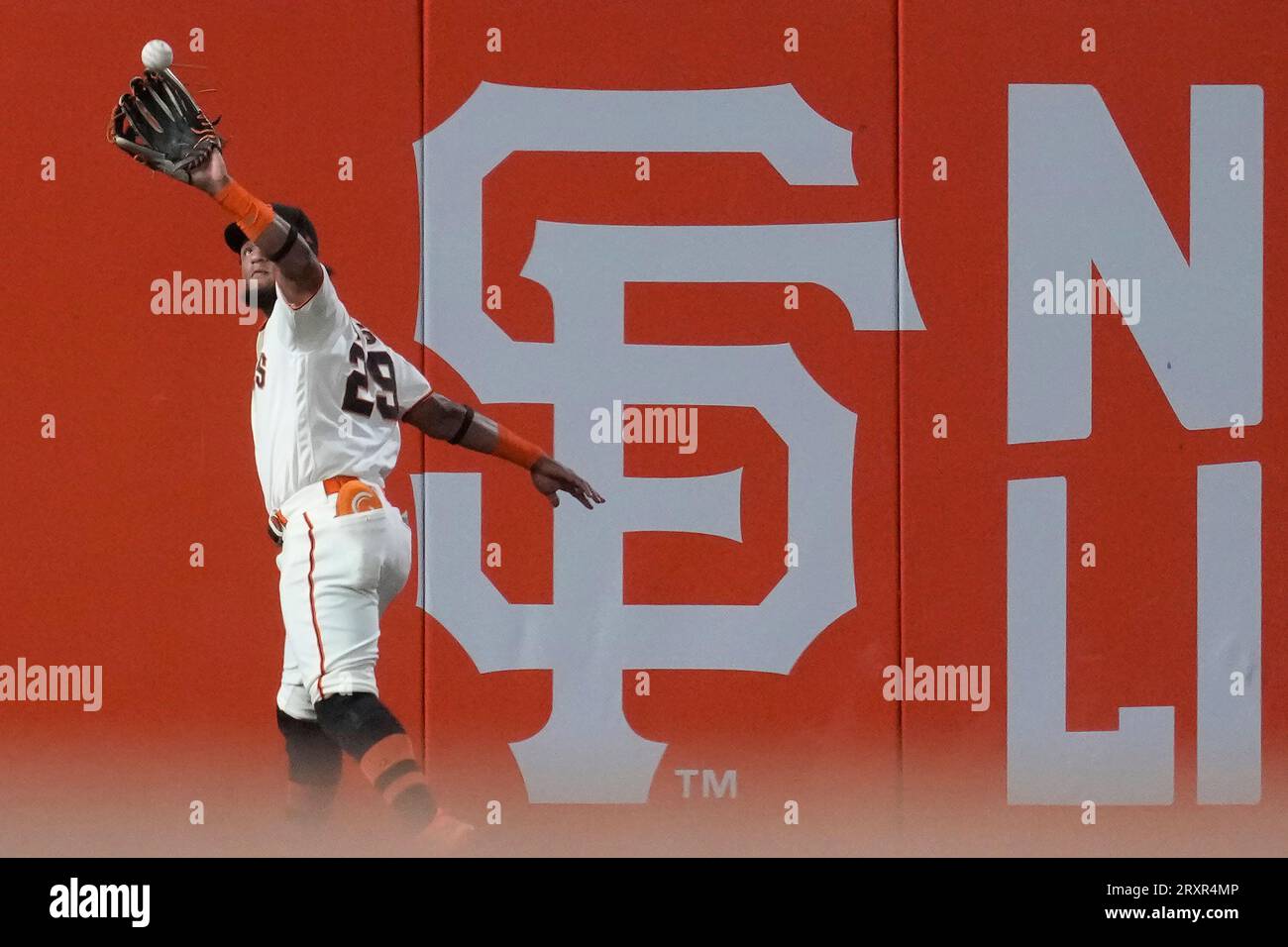 San Francisco Giants' Luis Matos during a baseball game against the San ...