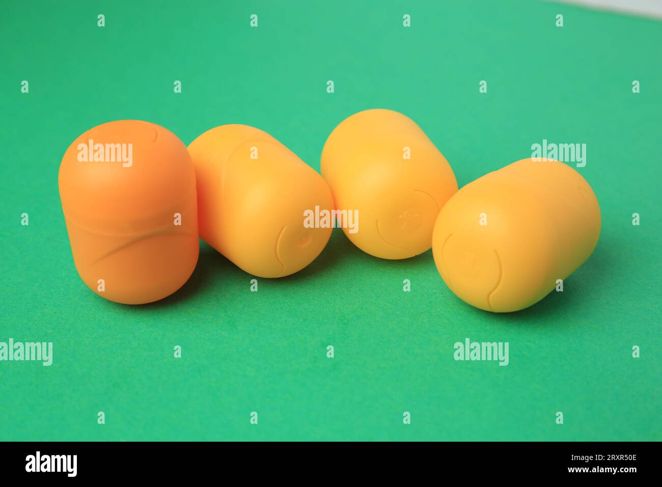 Sveti Vlas, Bulgaria - June 29, 2023: Plastic capsules from Kinder ...