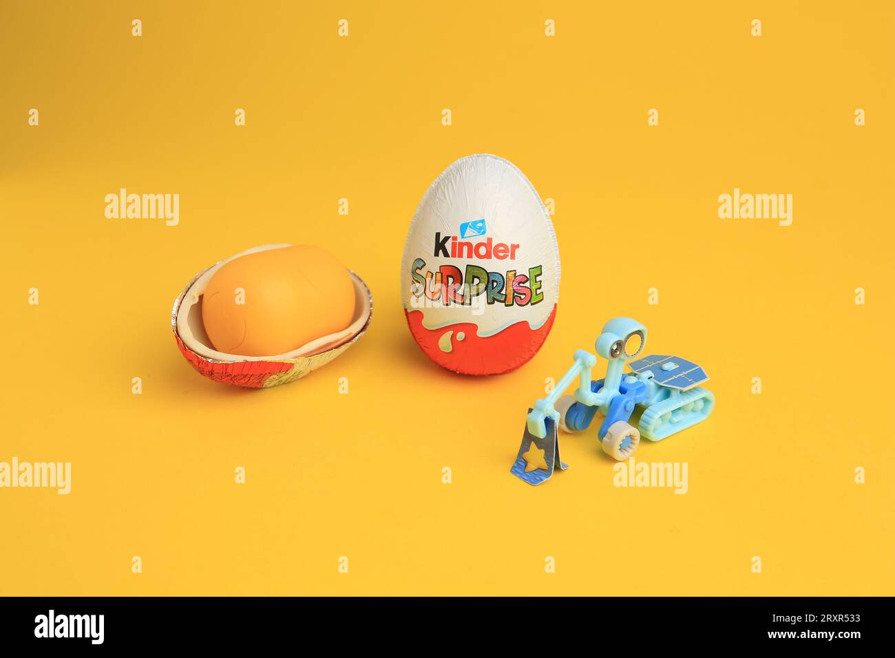 Sveti Vlas, Bulgaria - July 3, 2023: Kinder Surprise Eggs, plastic ...