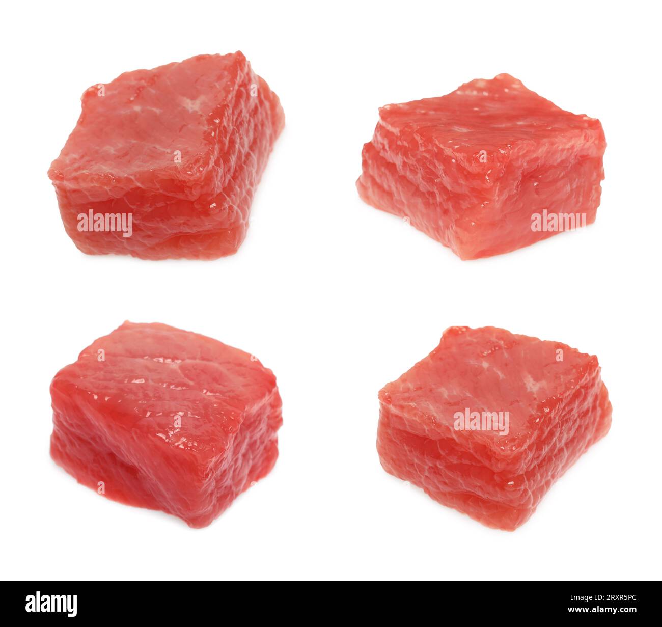 Set with raw beef for goulash isolated on white Stock Photo - Alamy