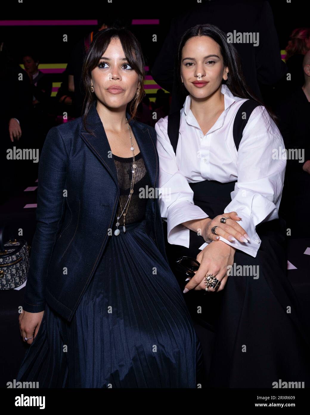 Paris, Frankreich. 26th Sep, 2023. Rosalia and Jenna Ortega attend DIOR Spring/Summer 2024 ...