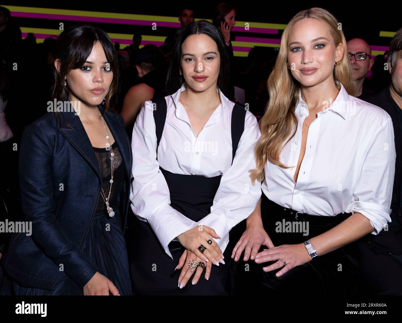 Paris, Frankreich. 26th Sep, 2023. Jennifer Lawrence; Rosalia and Jenna Ortega attend DIOR ...