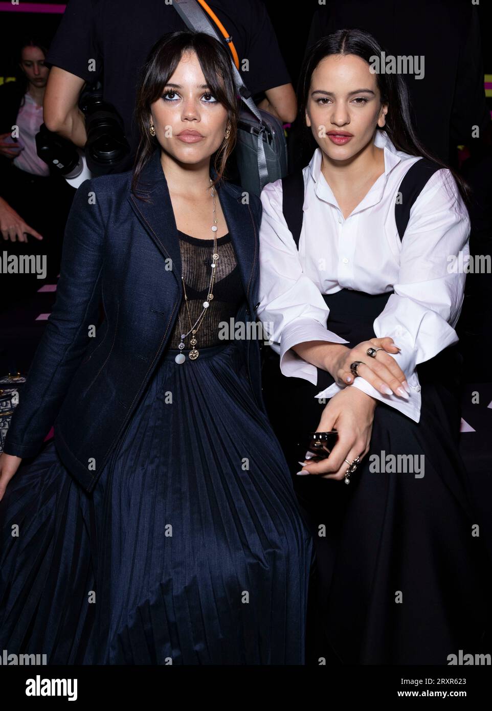 Paris, Frankreich. 26th Sep, 2023. Rosalia and Jenna Ortega attend DIOR Spring/Summer 2024 ...