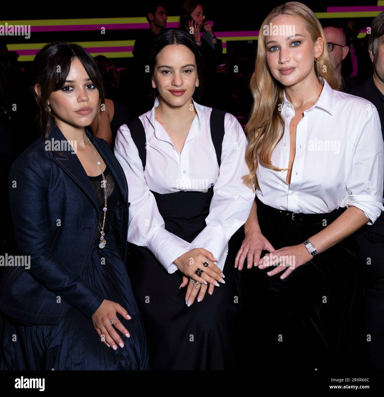 Paris, Frankreich. 26th Sep, 2023. Jennifer Lawrence; Rosalia and Jenna Ortega attend DIOR ...