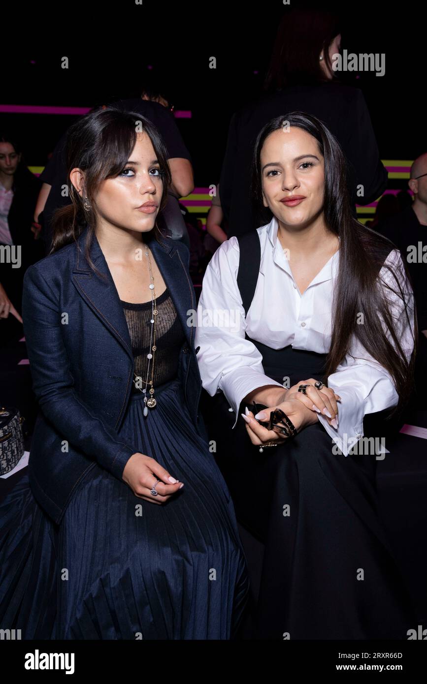 Paris, Frankreich. 26th Sep, 2023. Rosalia and Jenna Ortega attend DIOR Spring/Summer 2024 ...