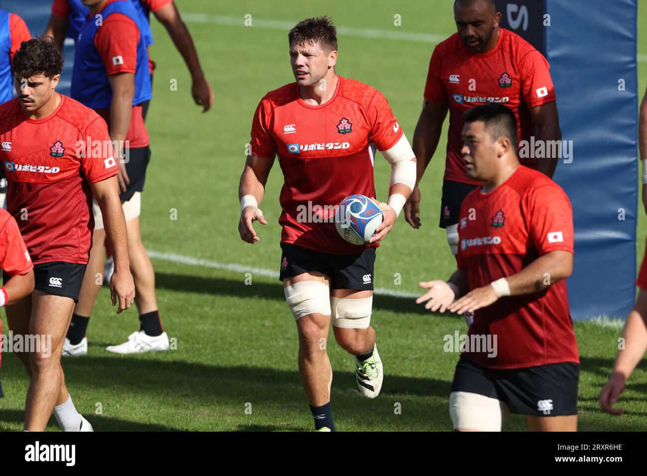 Japan's Pieter Labuschagne attends a training session during the 2023 ...