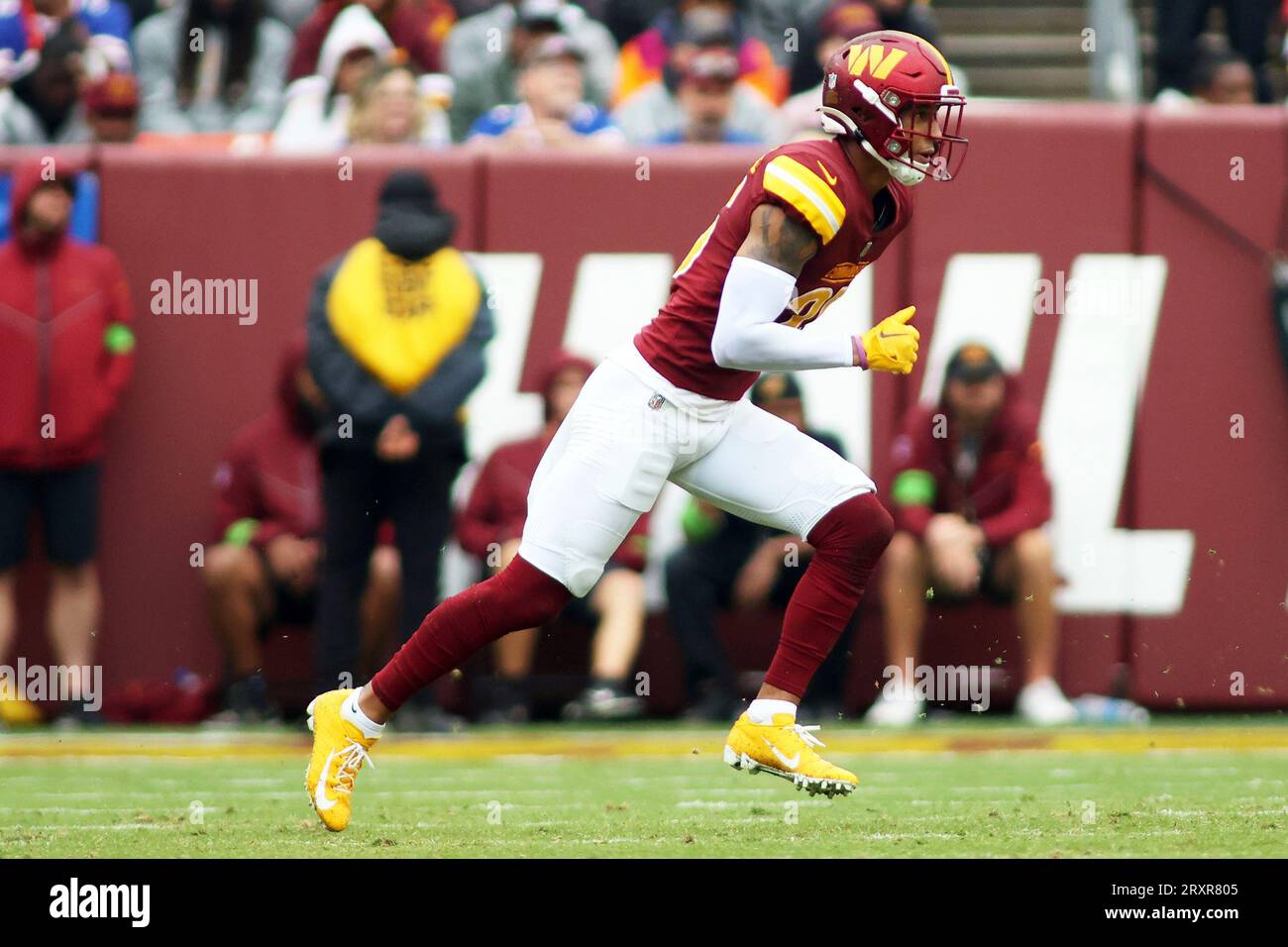 Washington Commanders cornerback Benjamin St-Juste (25) runs during an ...