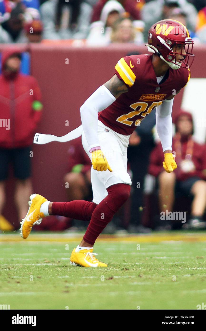 Washington Commanders cornerback Benjamin St-Juste (25) runs during an ...