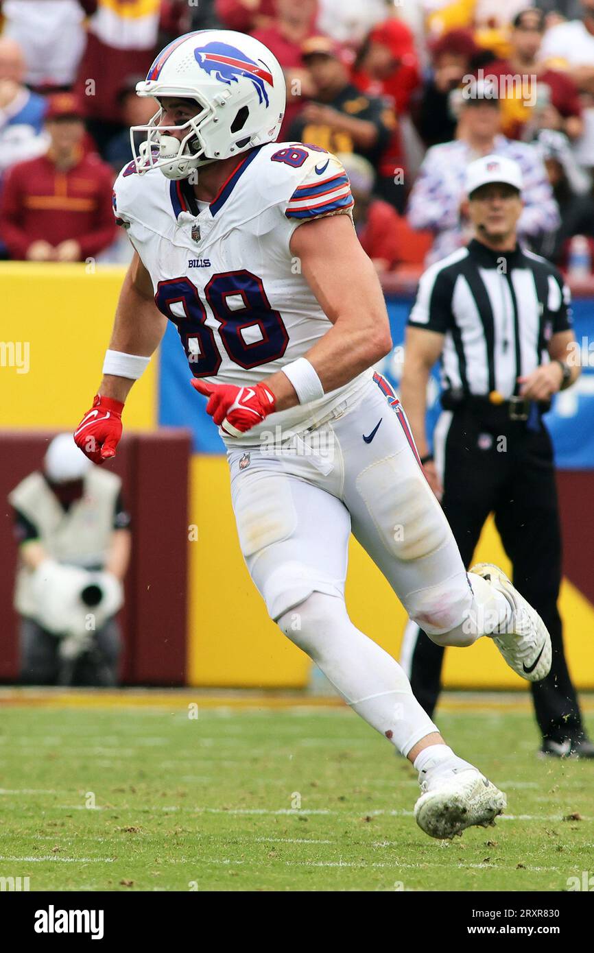 Buffalo Bills tight end Dawson Knox (88) runs during an NFL football ...