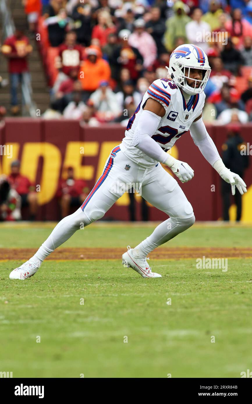Buffalo Bills safety Micah Hyde (23) runs during an NFL football game ...
