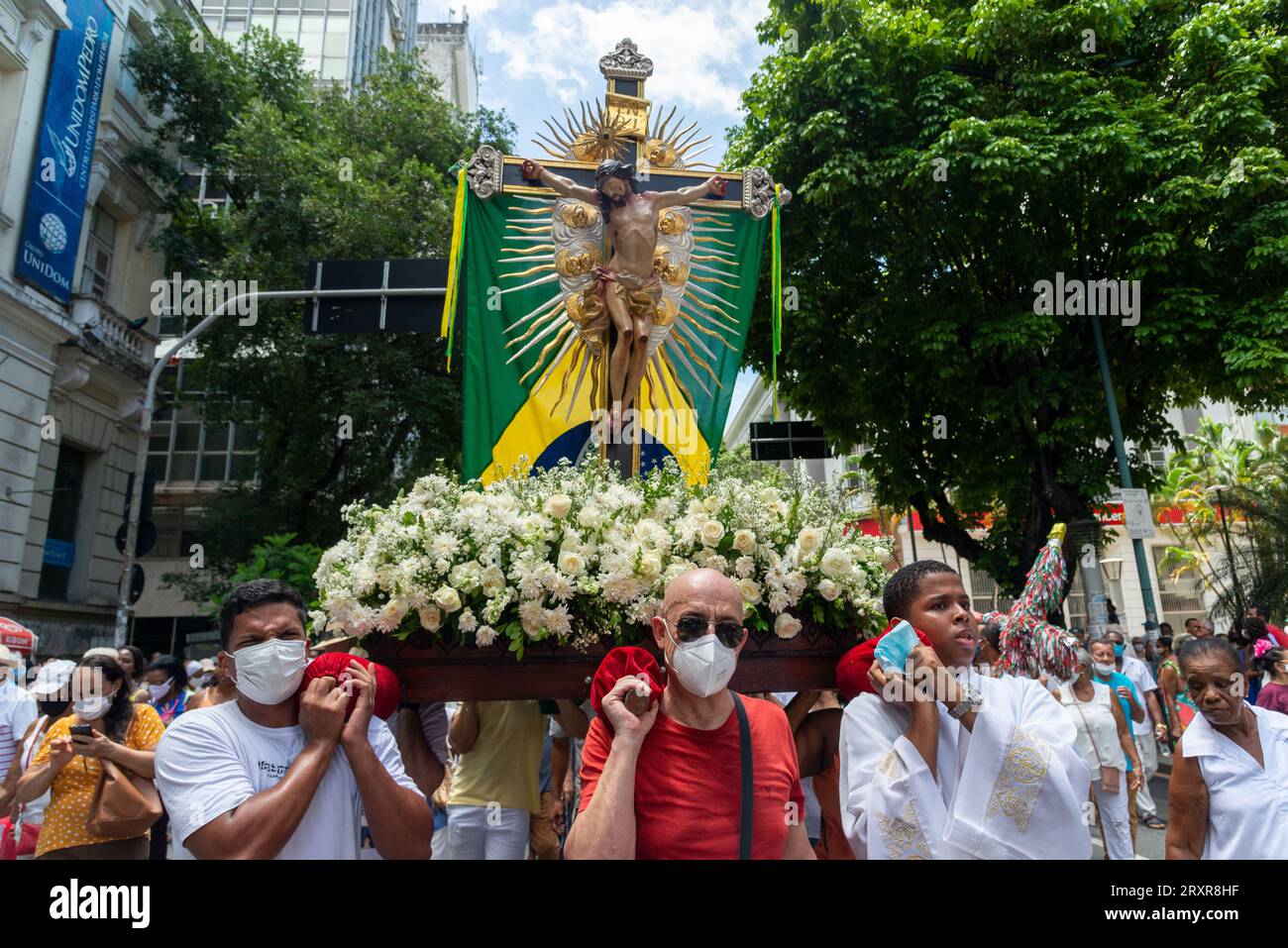 Salvador; Bahia; Brazil - December 08; 2022: Catholics are seen ...