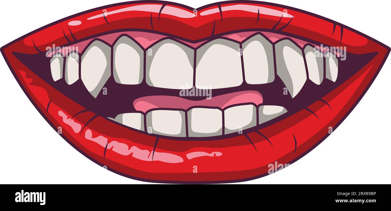 mouth pop art smiling Stock Vector Image & Art - Alamy