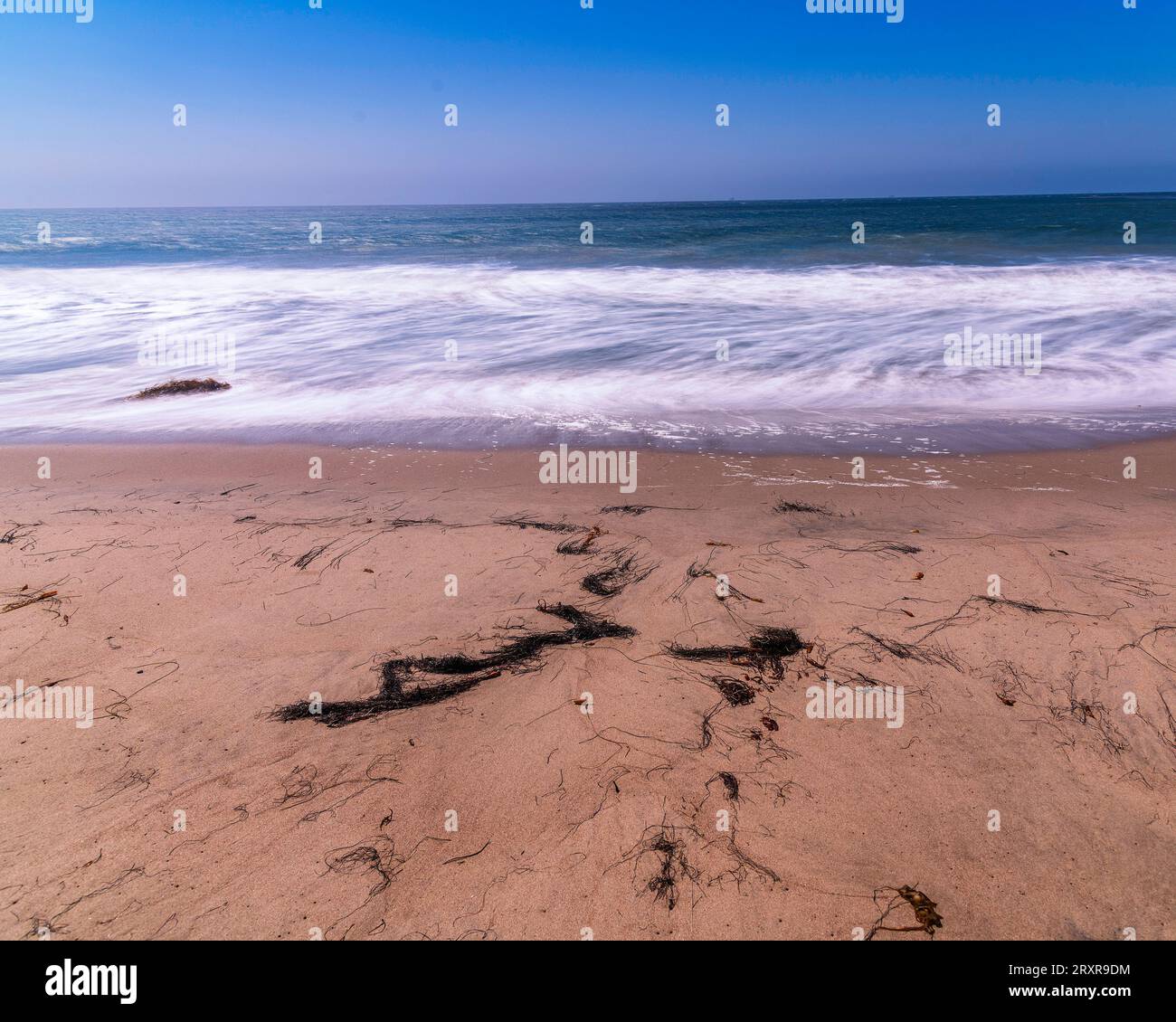 Long exposure of waves breaking on the beach at Jalama Beach in Lompoc, CA Stock Photo - Alamy