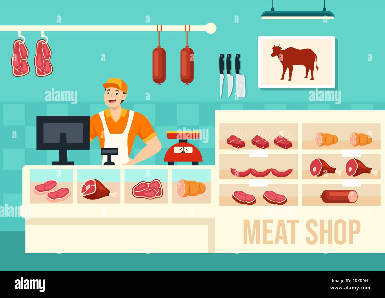 Cattle meats Stock Vector Images - Alamy
