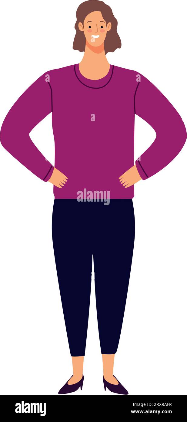 woman character standing Stock Vector Image & Art - Alamy