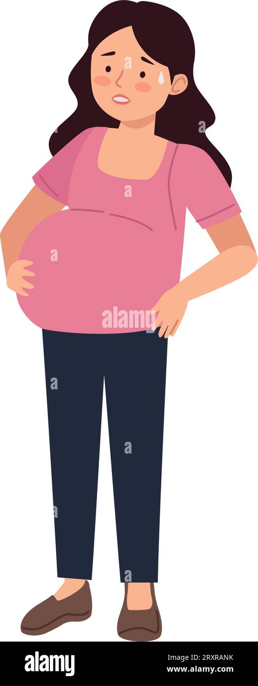 months pregnant cartoon woman Stock Vector Image & Art - Alamy