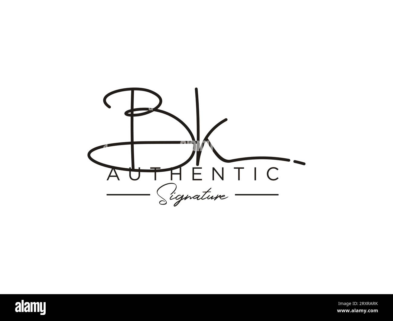 BK Signature Logo Template Vector Stock Vector Image & Art - Alamy