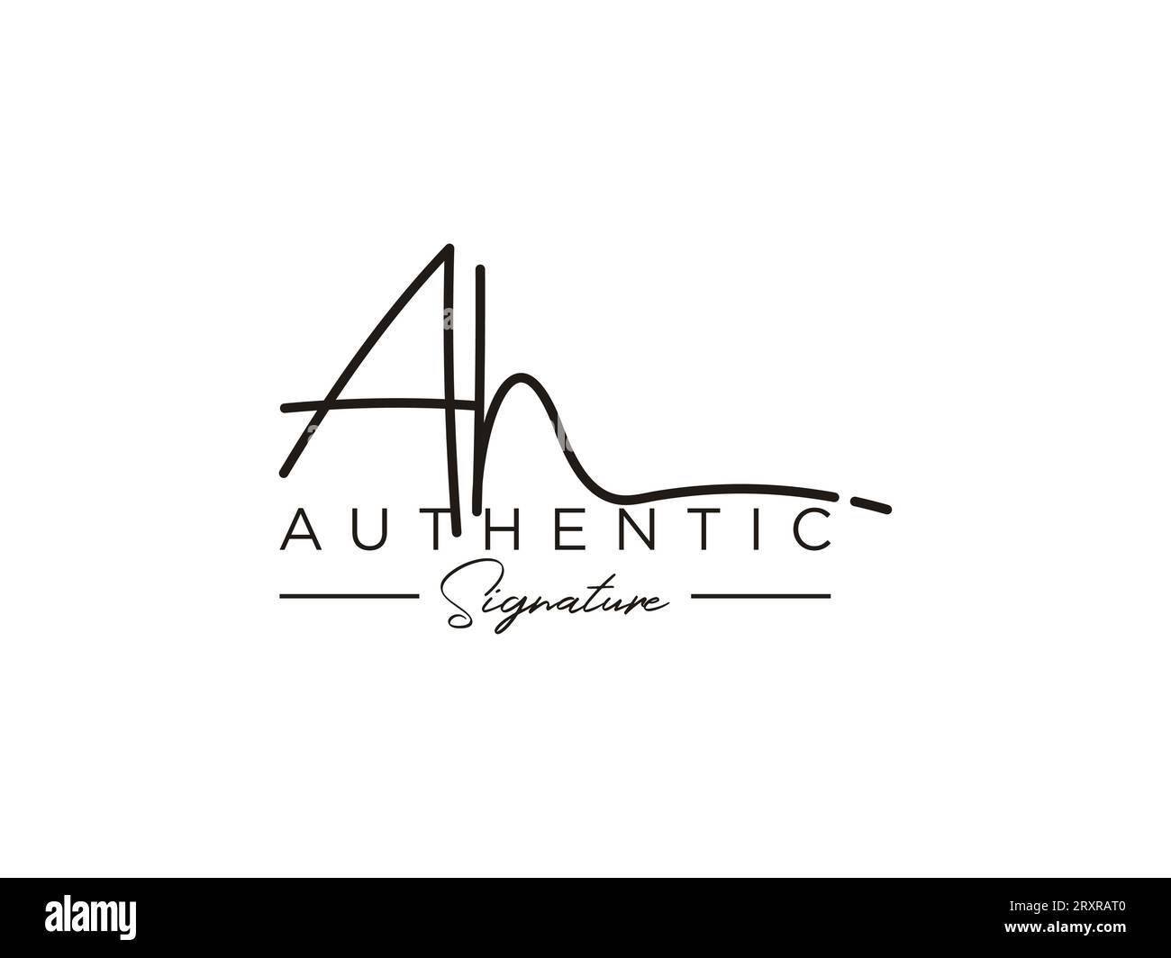 AH Signature Logo Template Vector Stock Vector Image & Art - Alamy