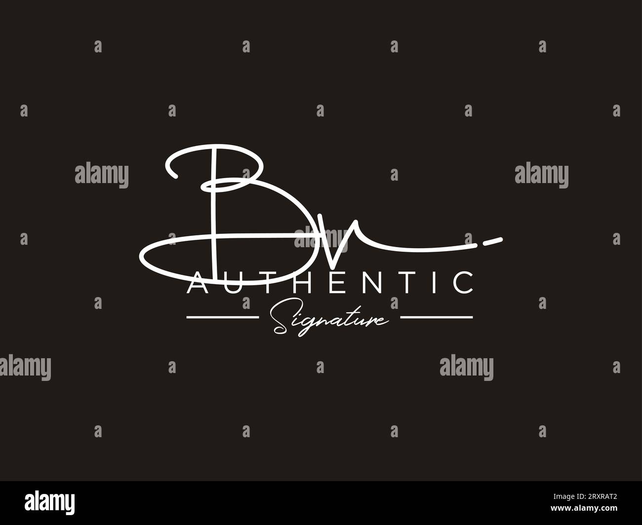 BV Signature Logo Template Vector Stock Vector Image & Art - Alamy