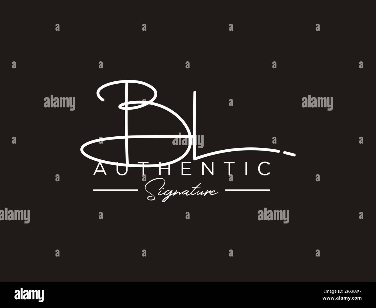 BL Signature Logo Template Vector Stock Vector Image & Art - Alamy