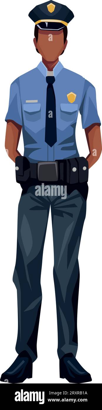 police standing isolated Stock Vector Image & Art - Alamy