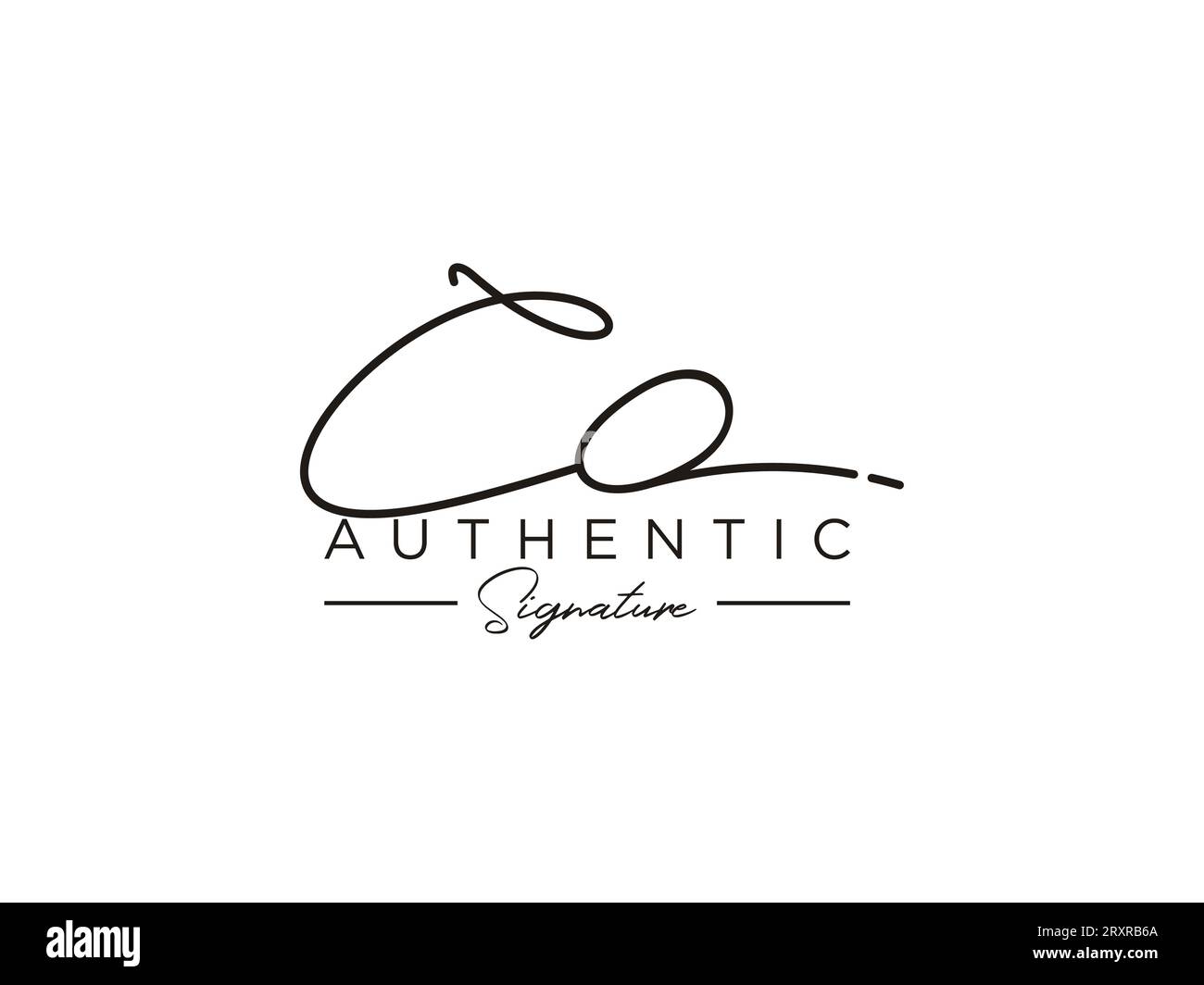 Co signature Stock Vector Images - Alamy