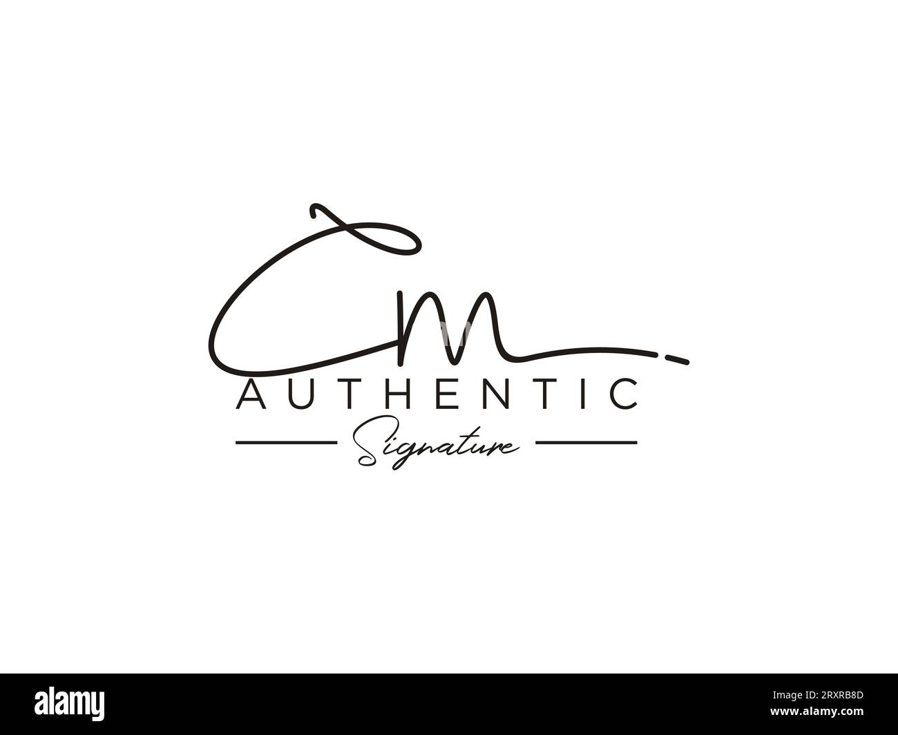 CM Signature Logo Template Vector Stock Vector Image & Art - Alamy
