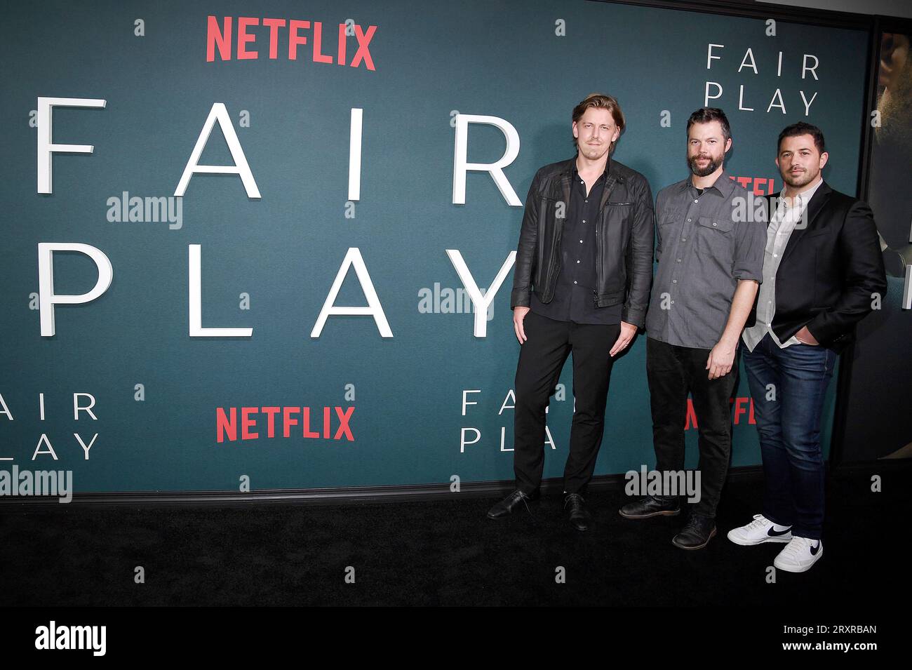 New York, USA. 26th Sep, 2023. (L-R) Leopold Hughes, Brian McOmber, and ...