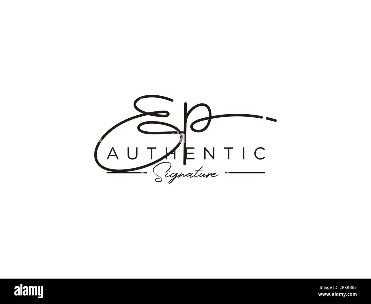 EP Signature Logo Template Vector Stock Vector Image & Art - Alamy