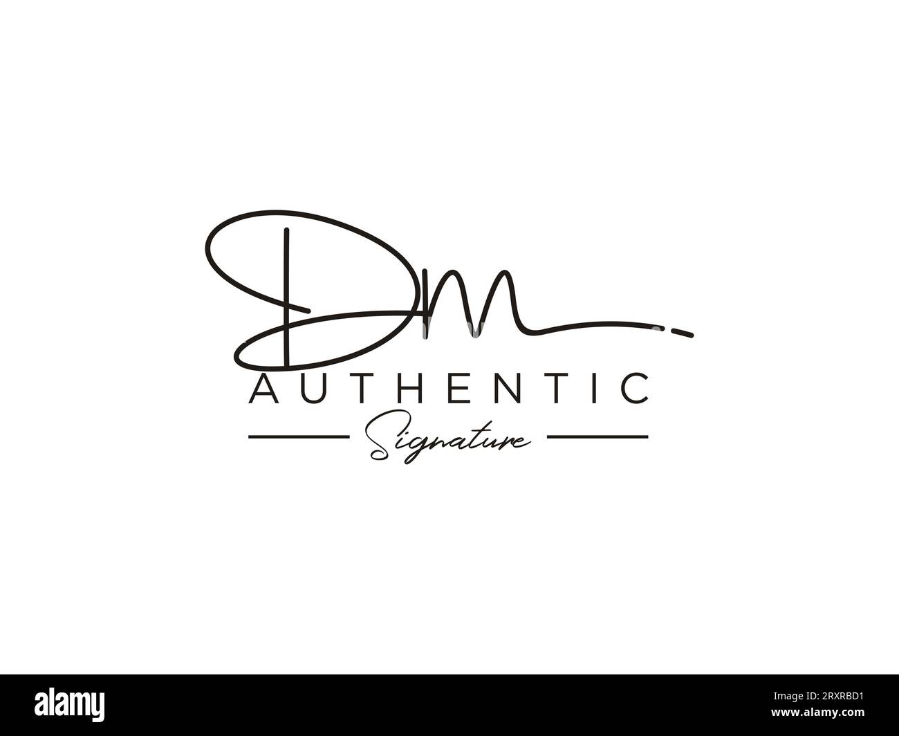 DM Signature Logo Template Vector Stock Vector Image & Art - Alamy