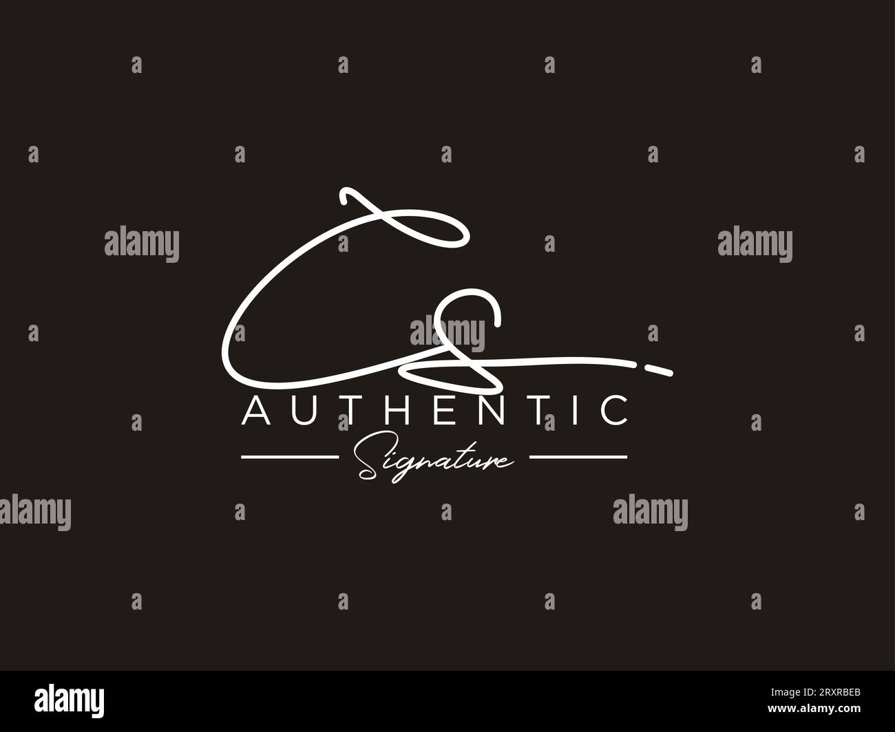 CS Signature Logo Template Vector Stock Vector Image & Art - Alamy