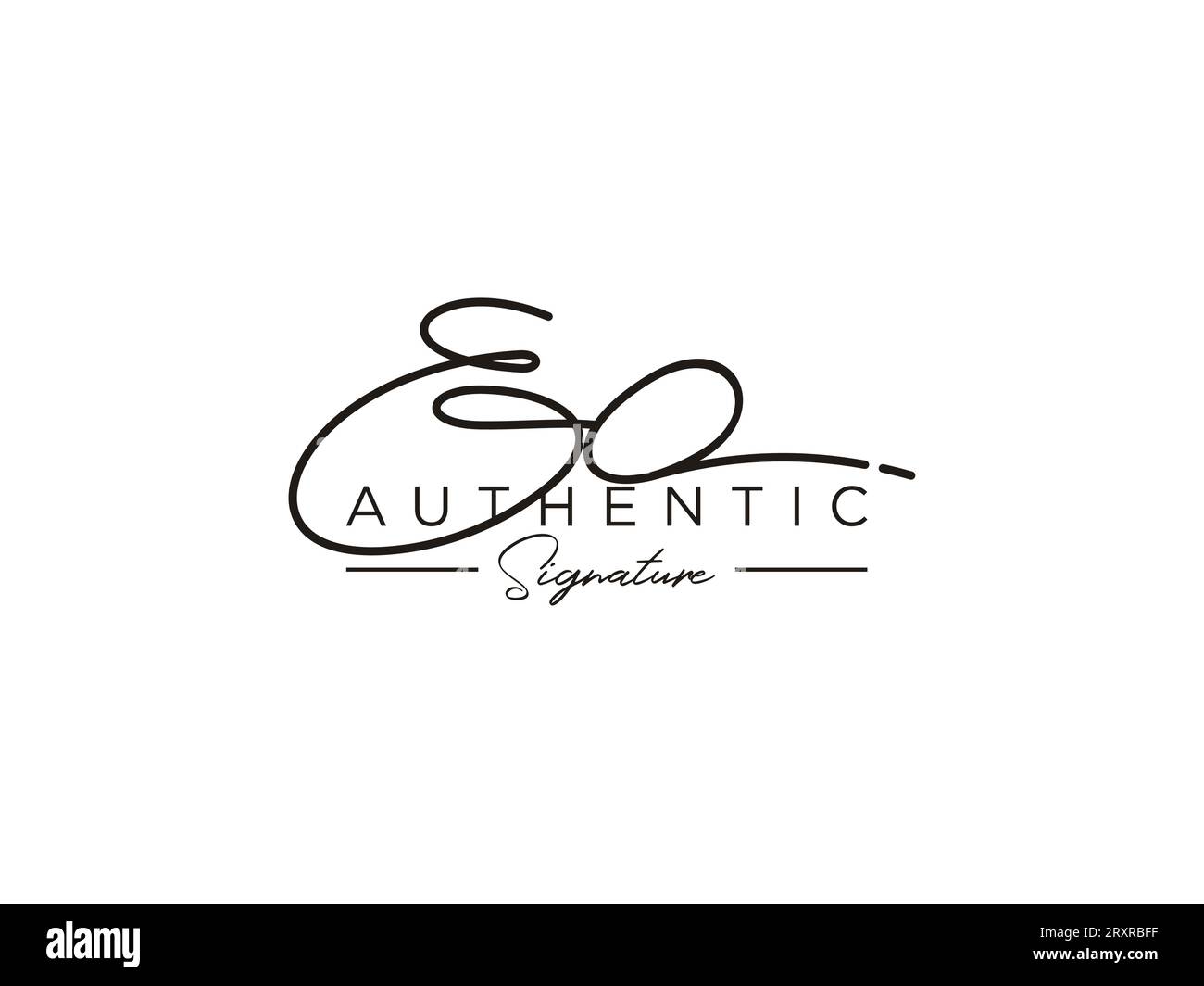 EO Signature Logo Template Vector Stock Vector Image & Art - Alamy
