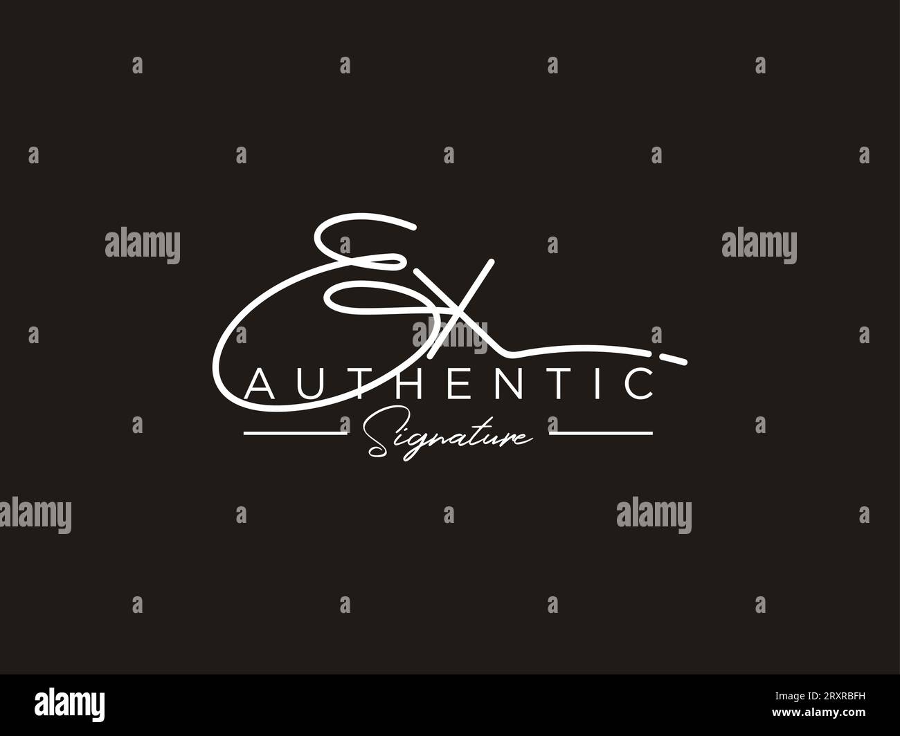 EX Signature Logo Template Vector Stock Vector Image & Art - Alamy