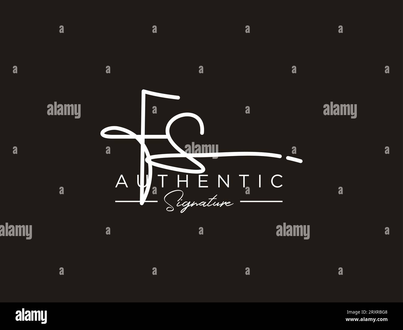 FS Signature Logo Template Vector Stock Vector Image & Art - Alamy