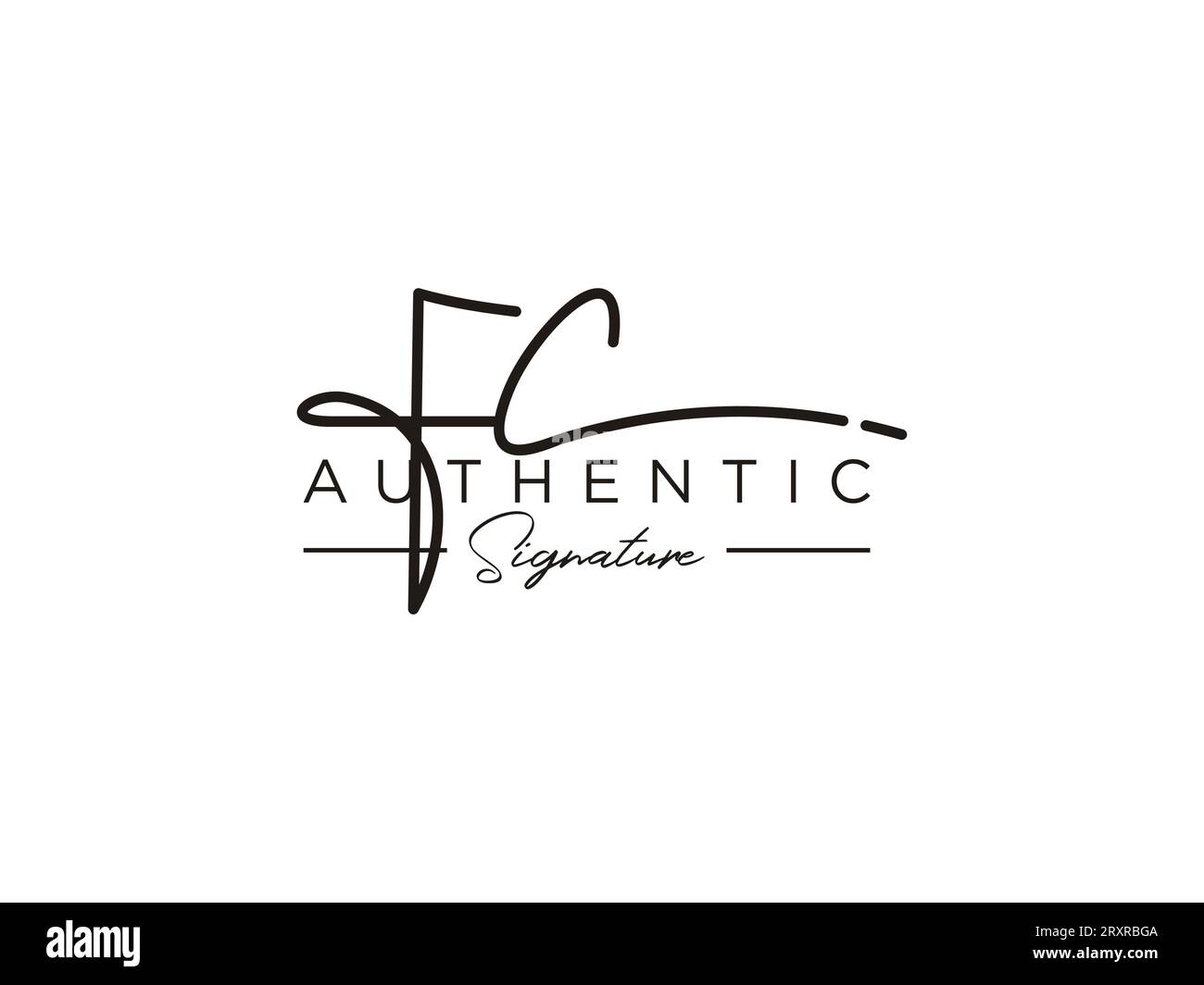 FC Signature Logo Template Vector Stock Vector Image & Art - Alamy