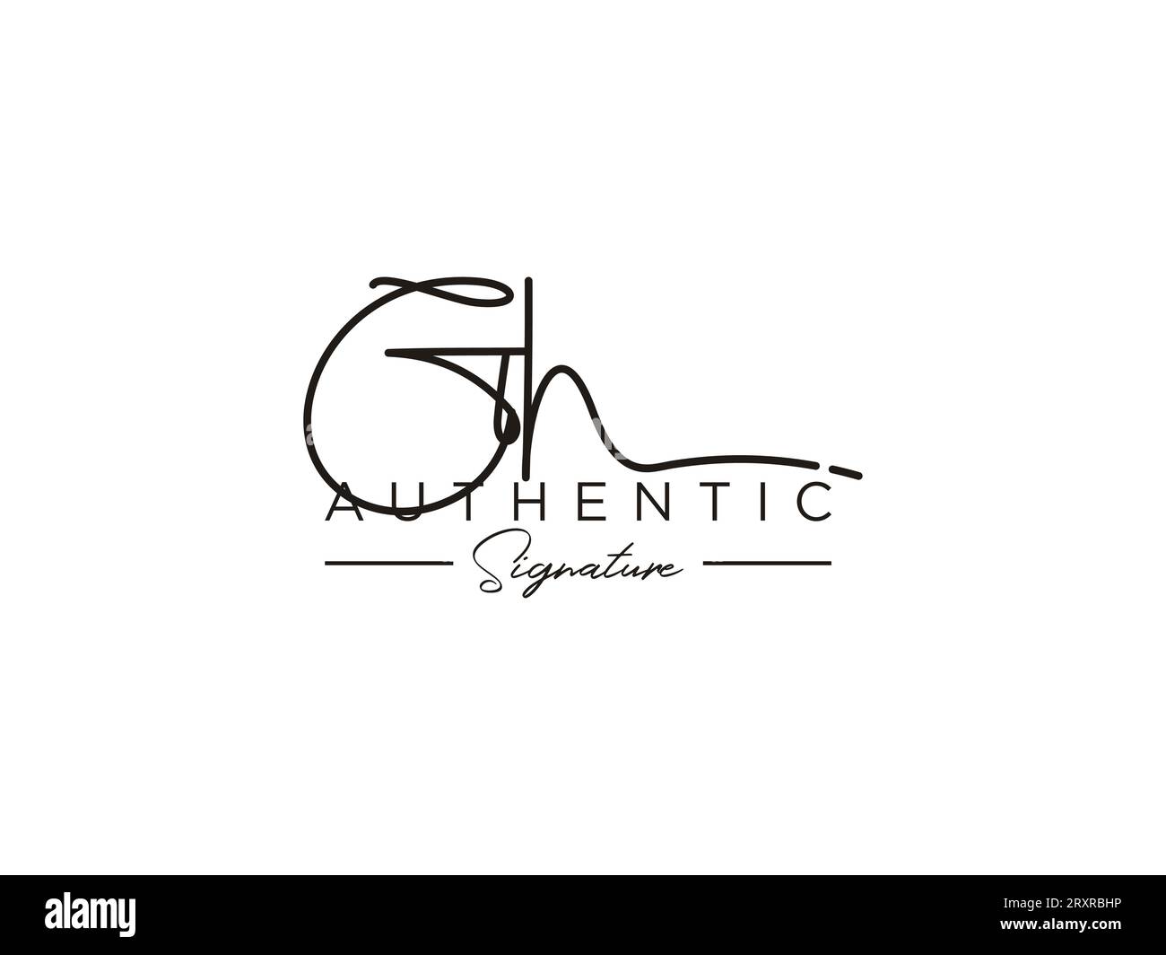 GH Signature Logo Template Vector Stock Vector Image & Art - Alamy