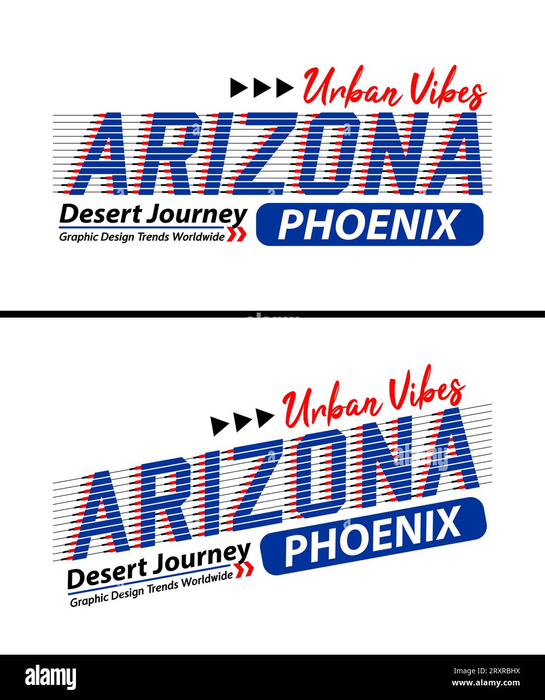 Arizona city vintage urban vibes striped shadow typeface, typography ...