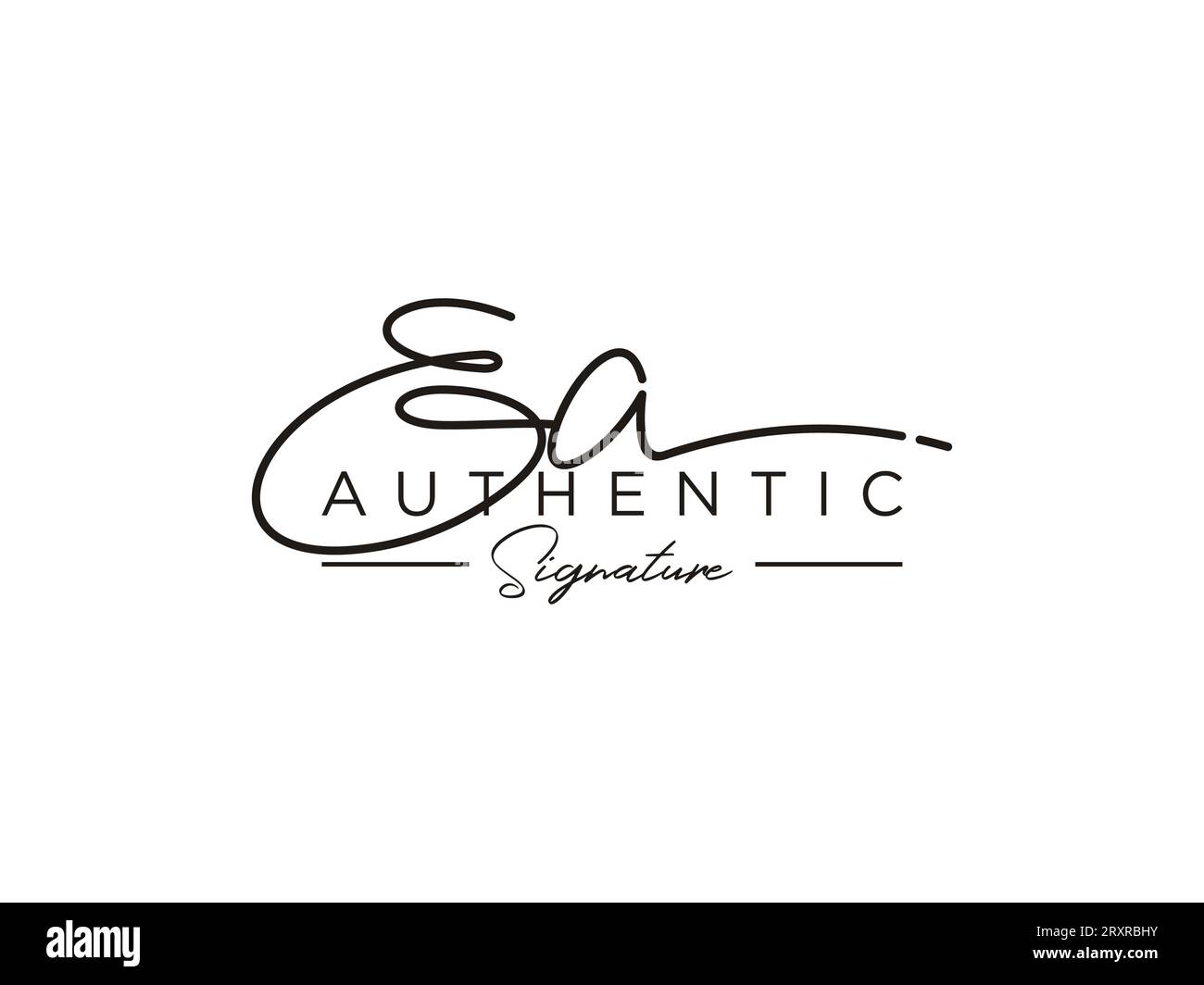 EA Signature Logo Template Vector Stock Vector Image & Art - Alamy