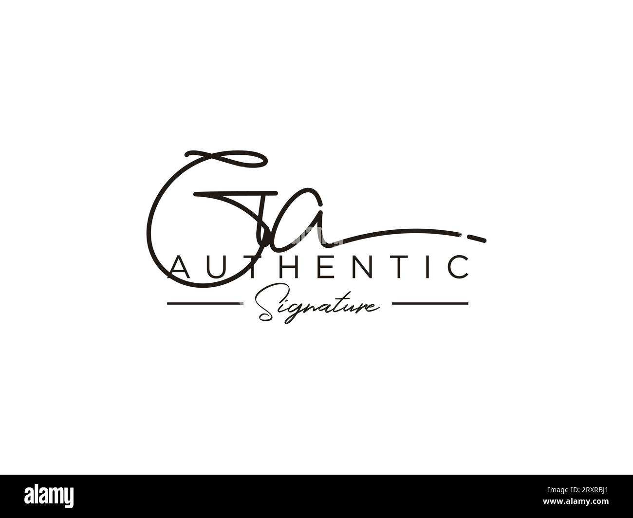 Ga minimalist logo hi-res stock photography and images - Alamy