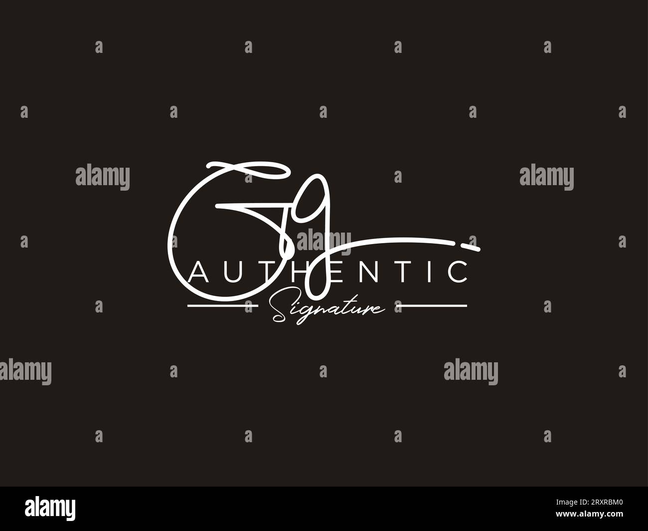 GG Signature Logo Template Vector Stock Vector Image & Art - Alamy
