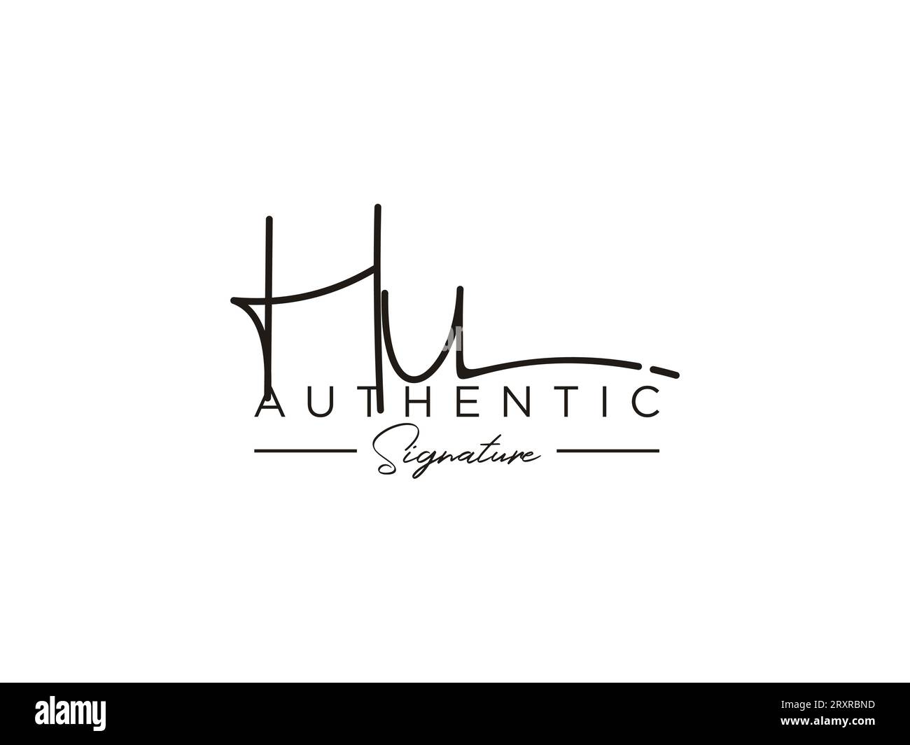 HU Signature Logo Template Vector Stock Vector Image & Art - Alamy