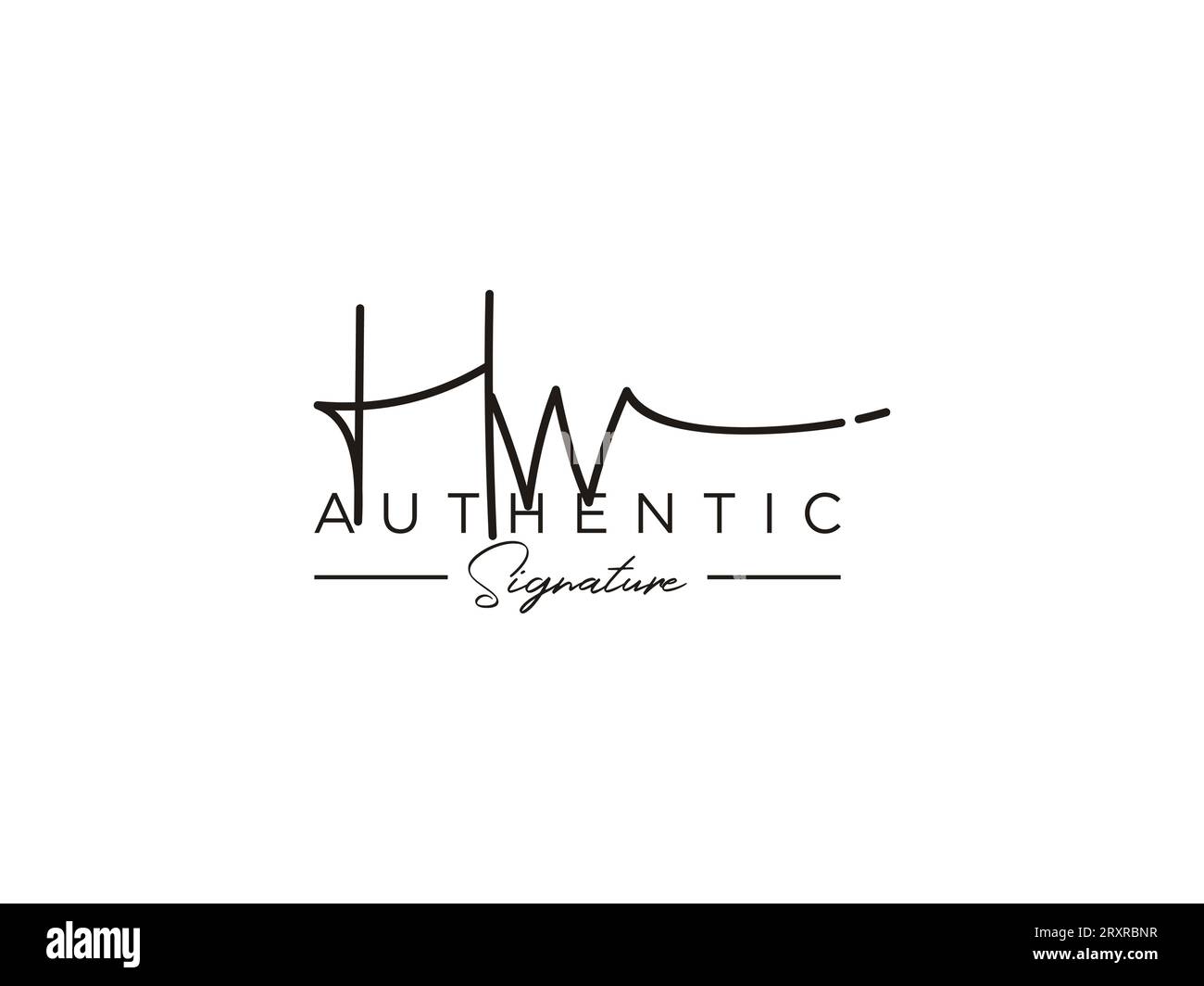 HW Signature Logo Template Vector Stock Vector Image & Art - Alamy