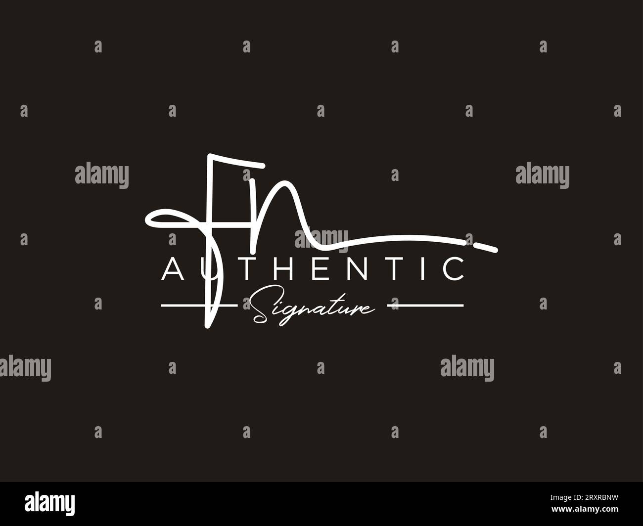 FN Signature Logo Template Vector Stock Vector Image & Art - Alamy
