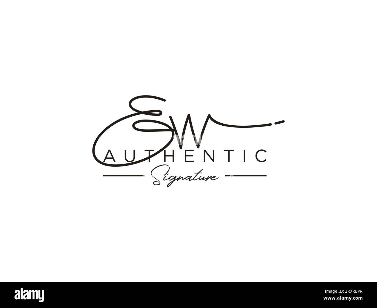 EW Signature Logo Template Vector Stock Vector Image & Art - Alamy
