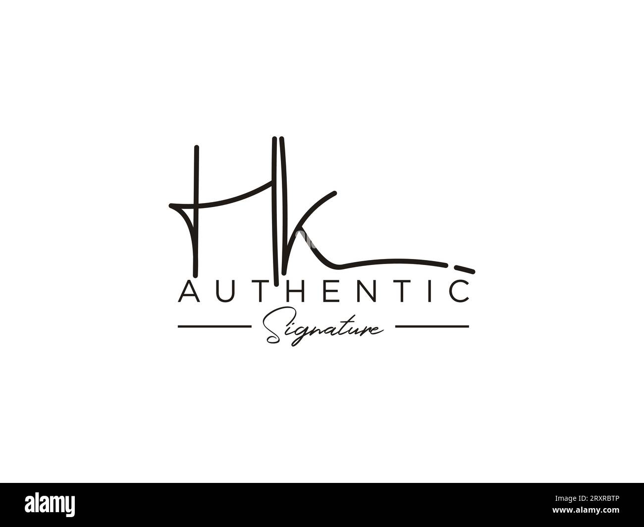HK Signature Logo Template Vector Stock Vector Image & Art - Alamy