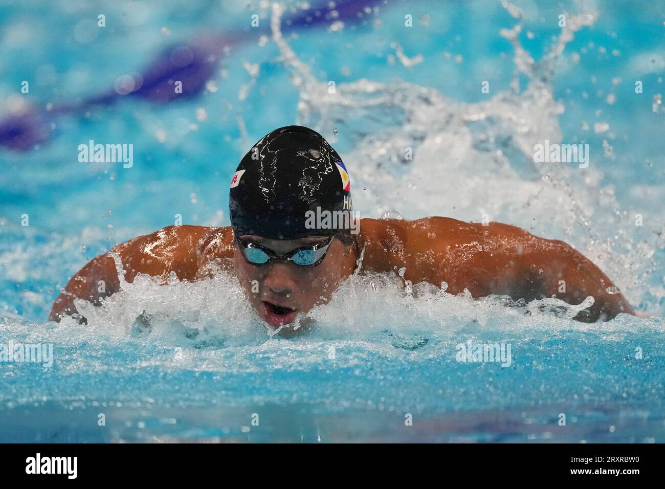 Philippines' Jarod Jason Hatch competes during the men's 100m butterfly ...