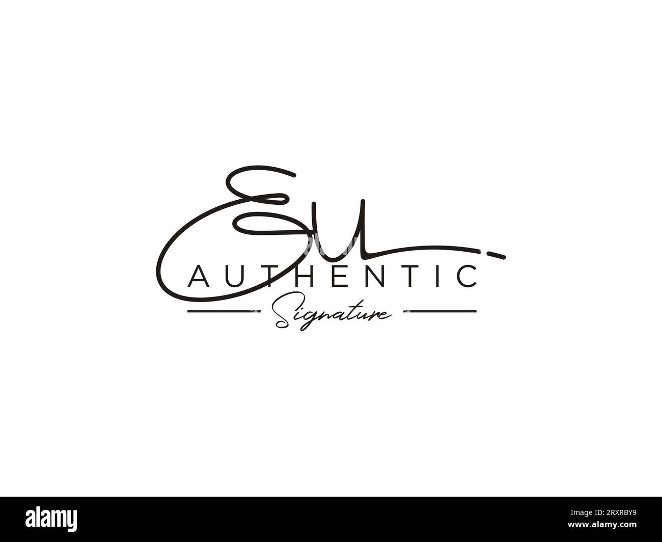 EU Signature Logo Template Vector Stock Vector Image & Art - Alamy