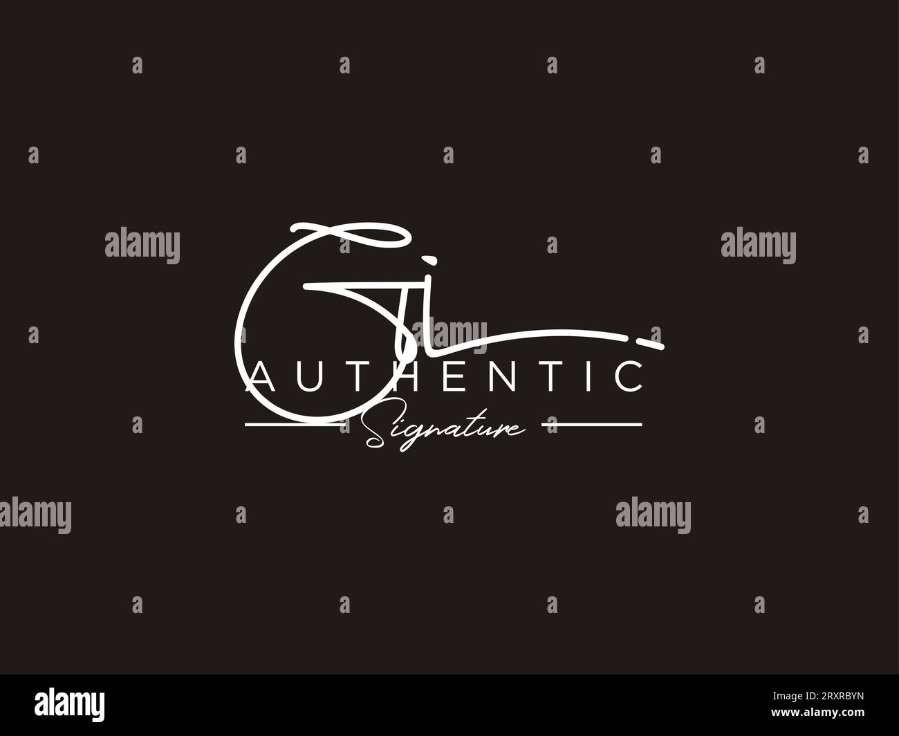 GI Signature Logo Template Vector Stock Vector Image & Art - Alamy