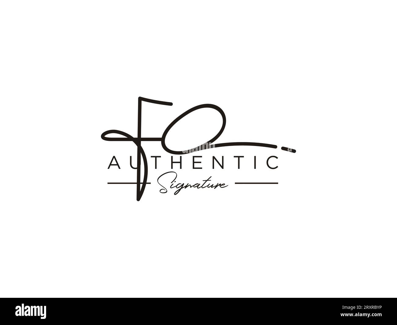 FO Signature Logo Template Vector Stock Vector Image & Art - Alamy